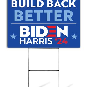 Biden Harris 2024 Double Sided Lawn Sign - Etsy