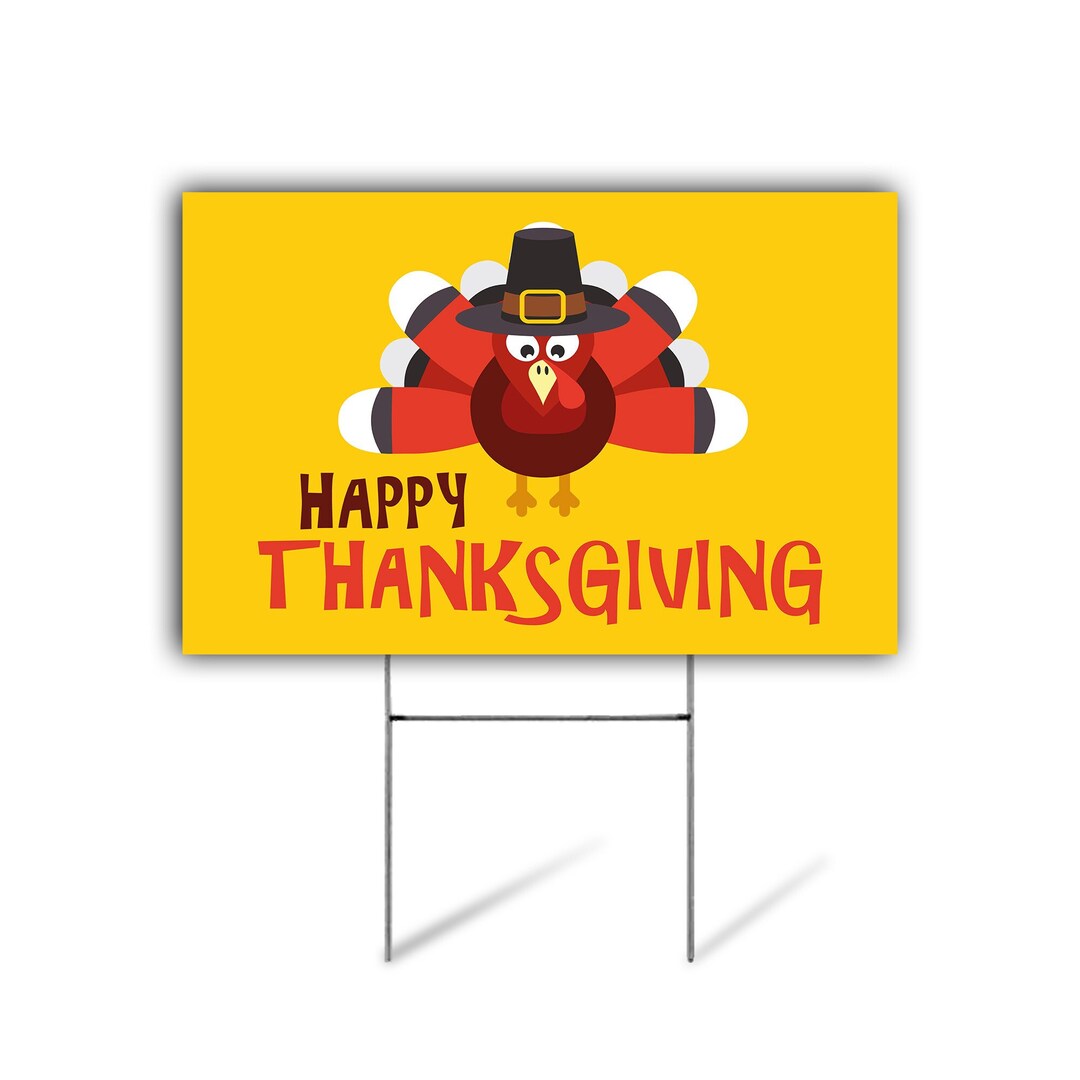 Happy Thanksgiving Yard Sign Thanksgiving Sign Happy - Etsy