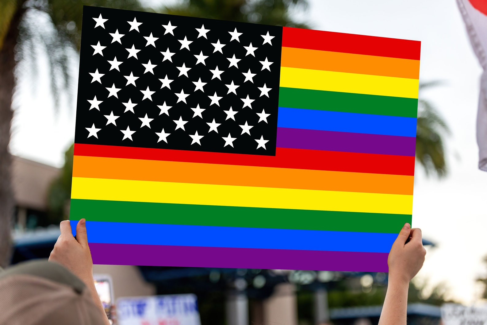 Pride Yard Sign LGBTQ Rainbow Sign Rainbow American Flag - Etsy