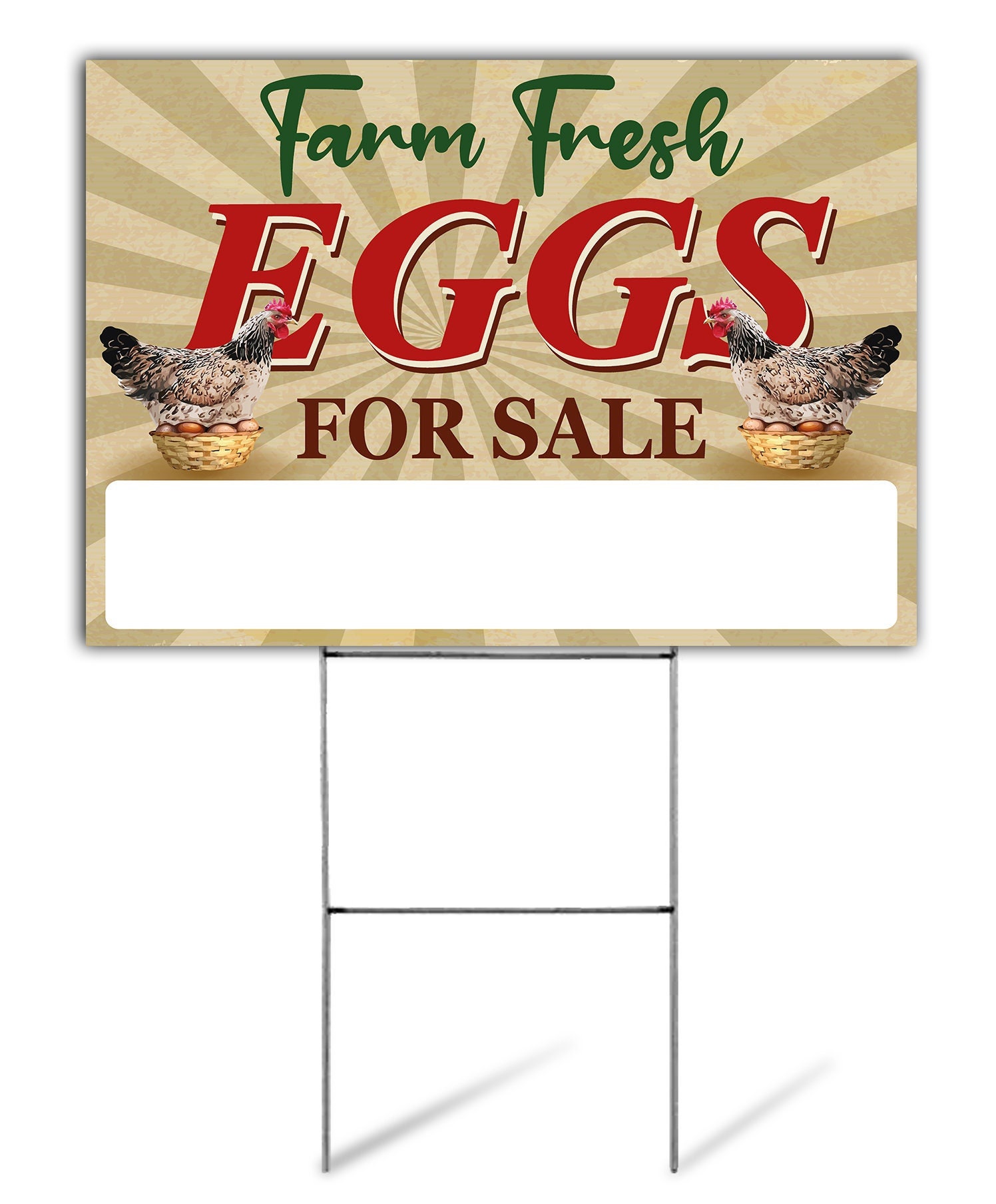 Farm Fresh Eggs for Sale Yard Sign Fresh Eggs for Sale Sign - Etsy