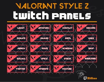 VALORANT PANELS 11 Valorant Style Panel Designs for Twitch and Kick - Etsy