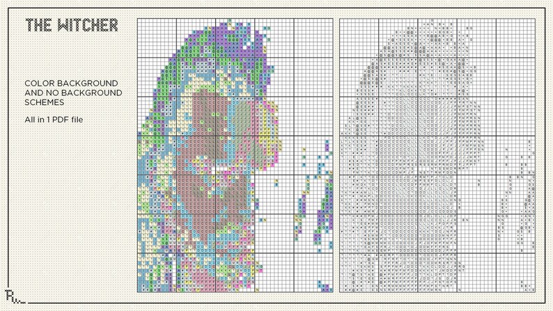 Cross Stitch Pattern the Witcher PDF File - Etsy