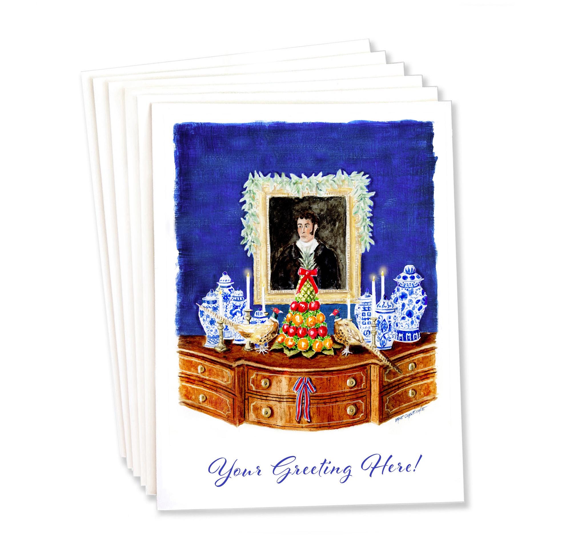 Colonial Christmas Cards: New England Holiday Vignette, Set of 6 - Etsy