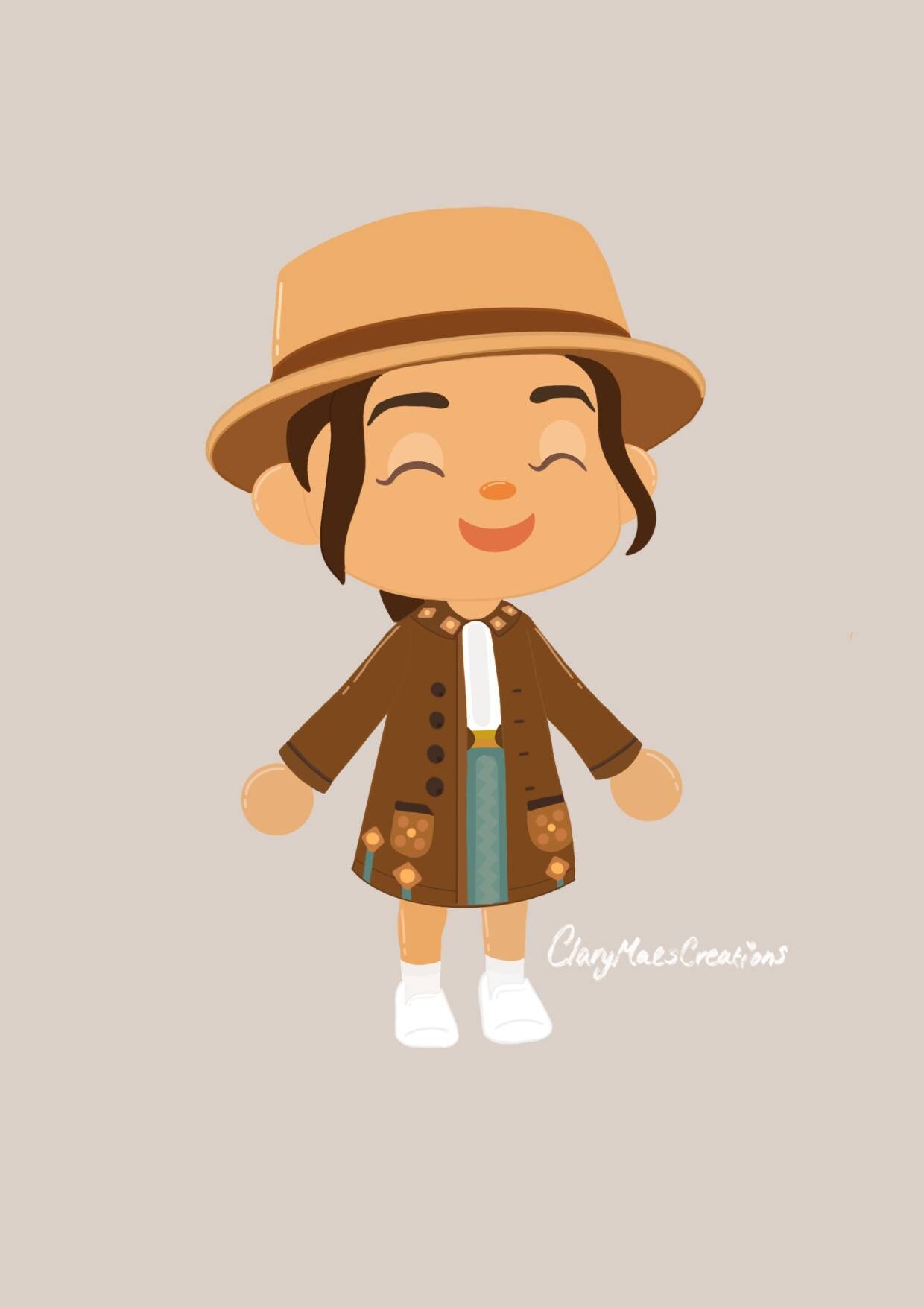 Animal Crossing Character Illustration/drawing. Personalised A4,A5 ...