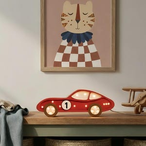Wooden Car Lamp for Kids Perfect Gift for Baby Shower Nursery Decor ...