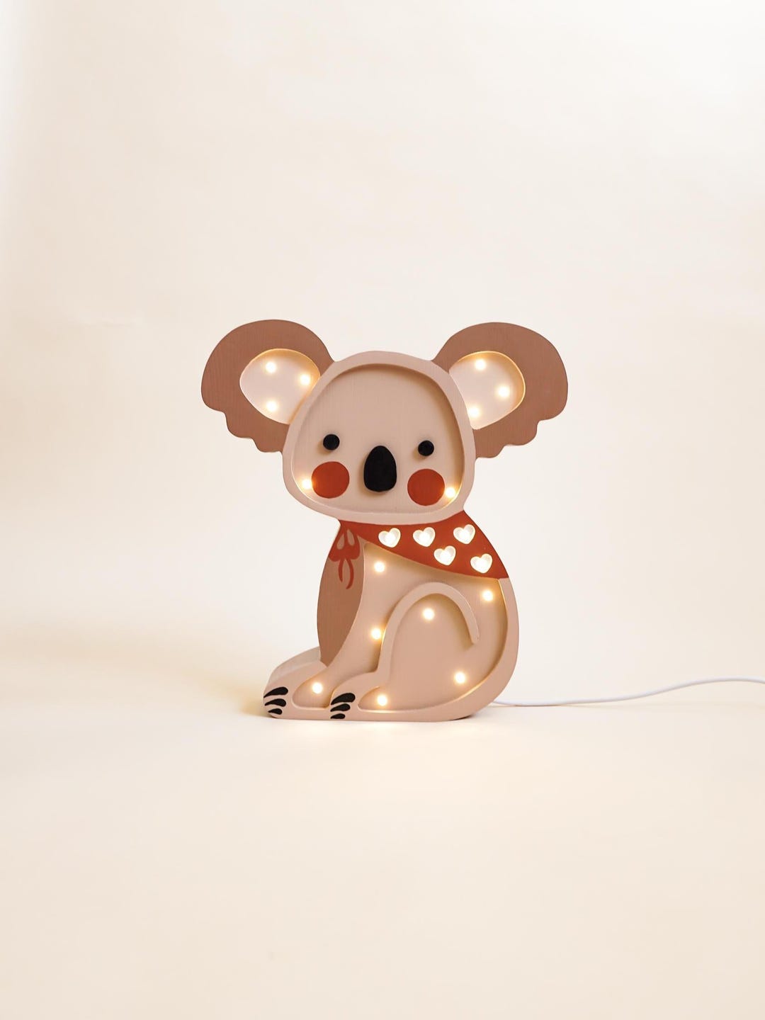 Koala Wooden Table Wall Lamp, LED Night Light, Custom Kids Room Decor ...