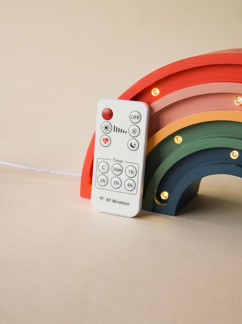 Personalized Wooden Rainbow Night Light - Handmade Nursery Decor - Etsy