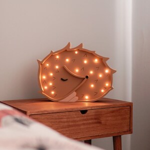 Handmade Wooden Hedgehog Kids Lamp Night Lamp Wooden Toys | Etsy