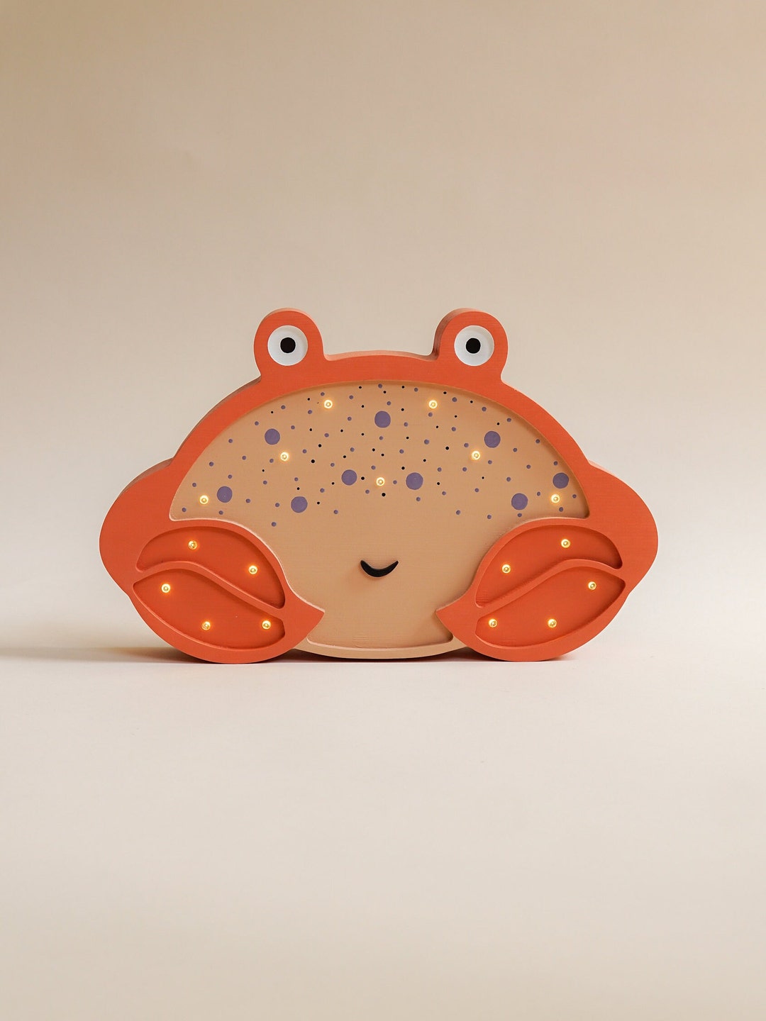 Wooden Crab Lamp for Kids, Nursery Decoration, Baby Shower Gift ...