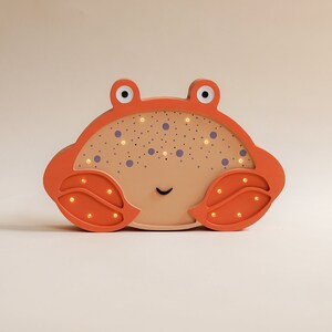 Wooden Crab Lamp for Kids, Nursery Decoration, Baby Shower Gift ...