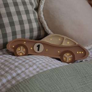 Wooden Car Night Light for Kids - Personalized Gift, Nursery Light Car ...