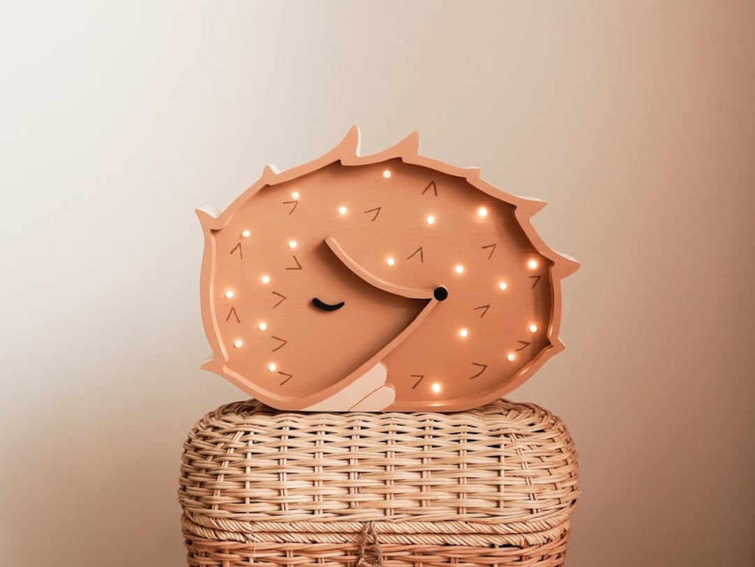 Handmade Wooden Hedgehog Kids Lamp Night Lamp Wooden Toys - Etsy