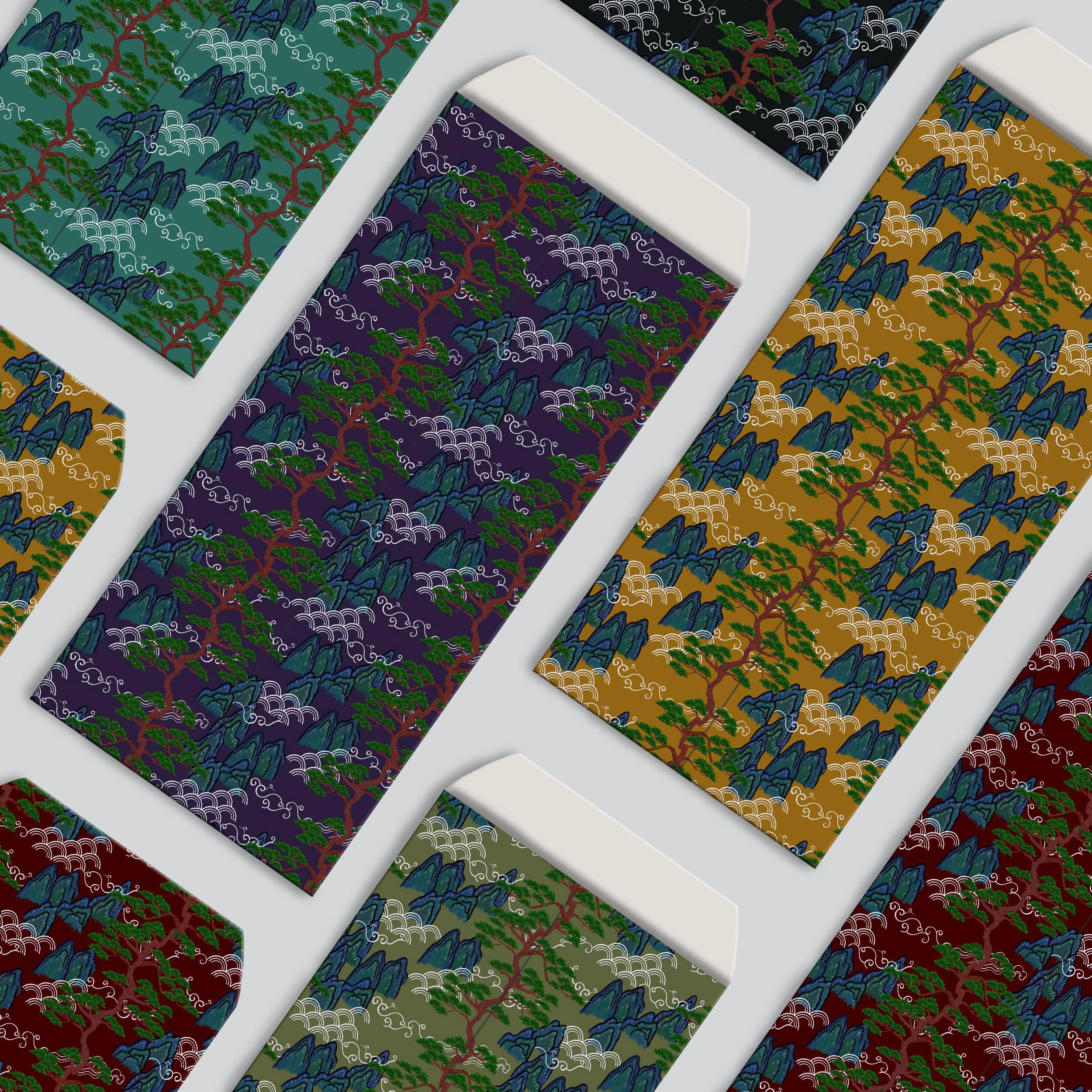 Unique Oriental Digital Paper Set Scrapbook Paper Seamless Patterns ...