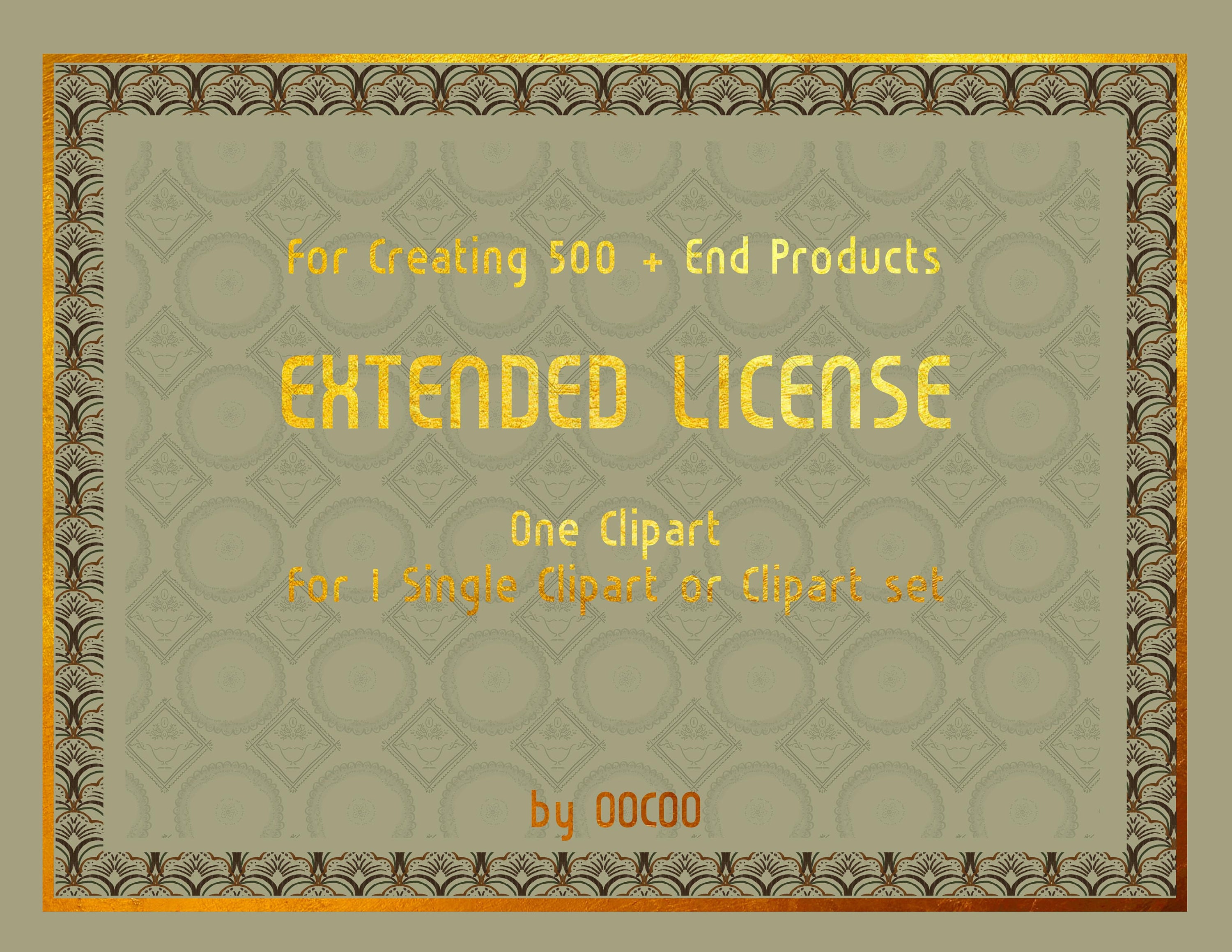 Extended License One Clipart - for One Single Clipart or Clipart Set ...