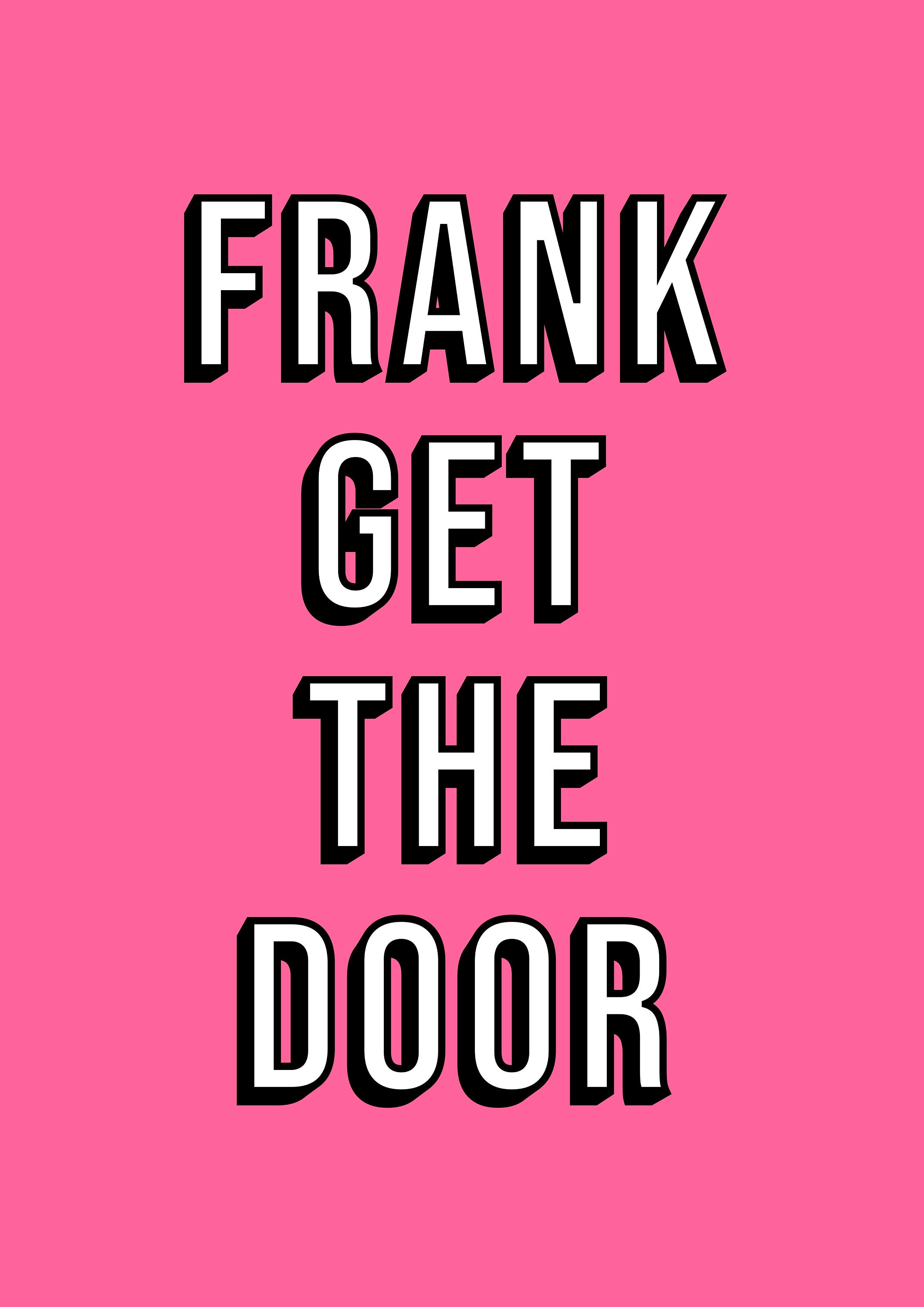 Scottish Print Frank Get The Door Scottish Humour Nicola | Etsy