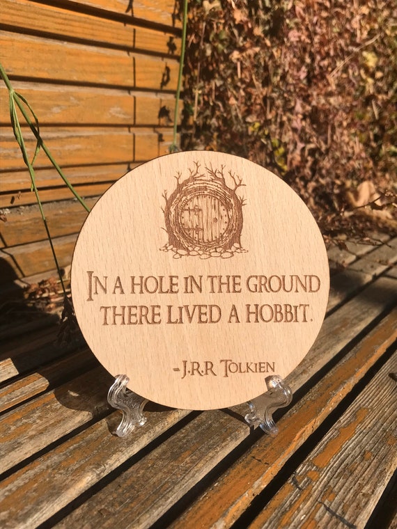 The Hobbit Gift J R R Tolkien Quote Wooden Engraved Disc Lord - Etsy UK