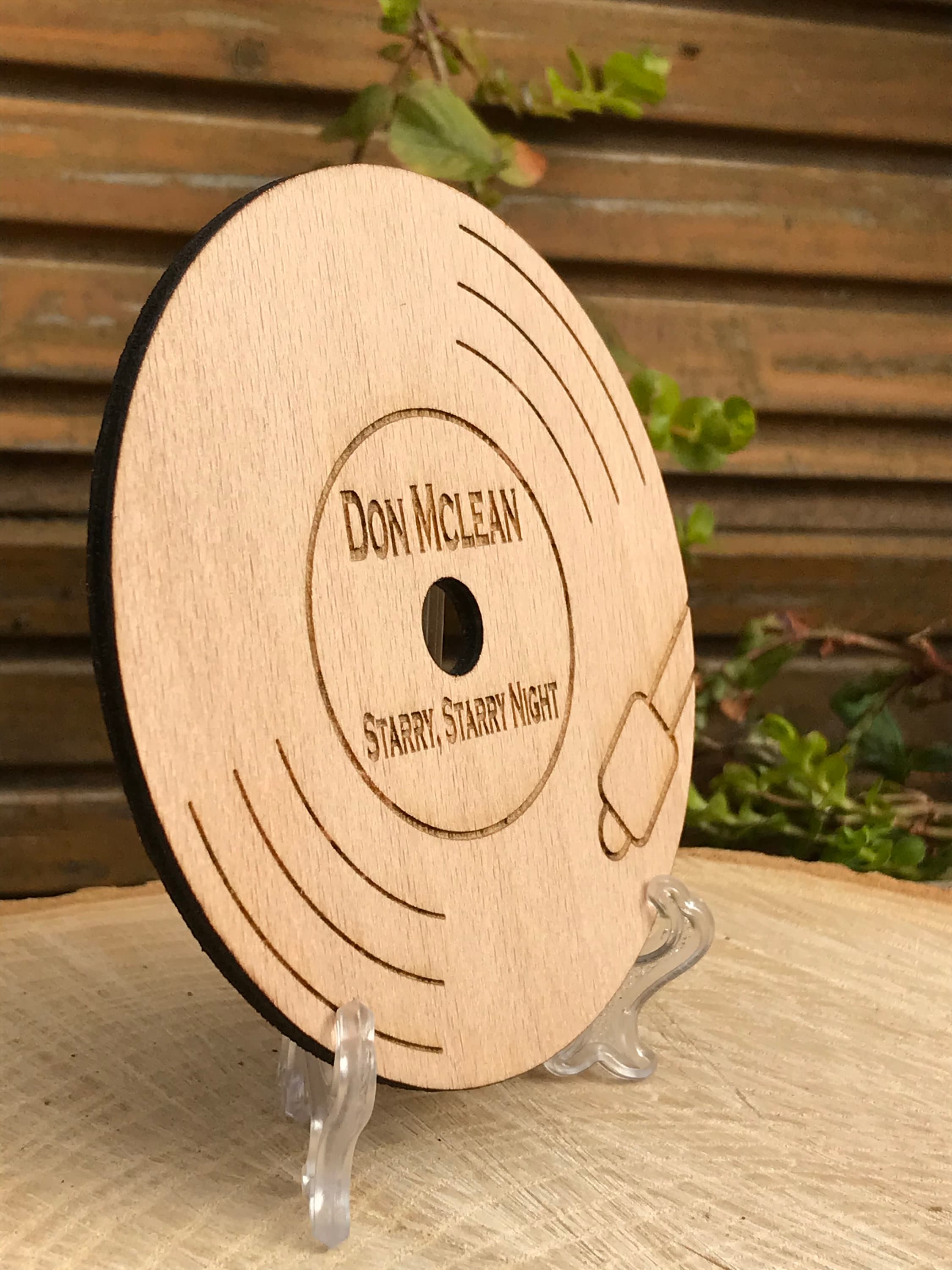 PERSONALISED Wood Wooden Music Vinyl Record Music Love Any | Etsy