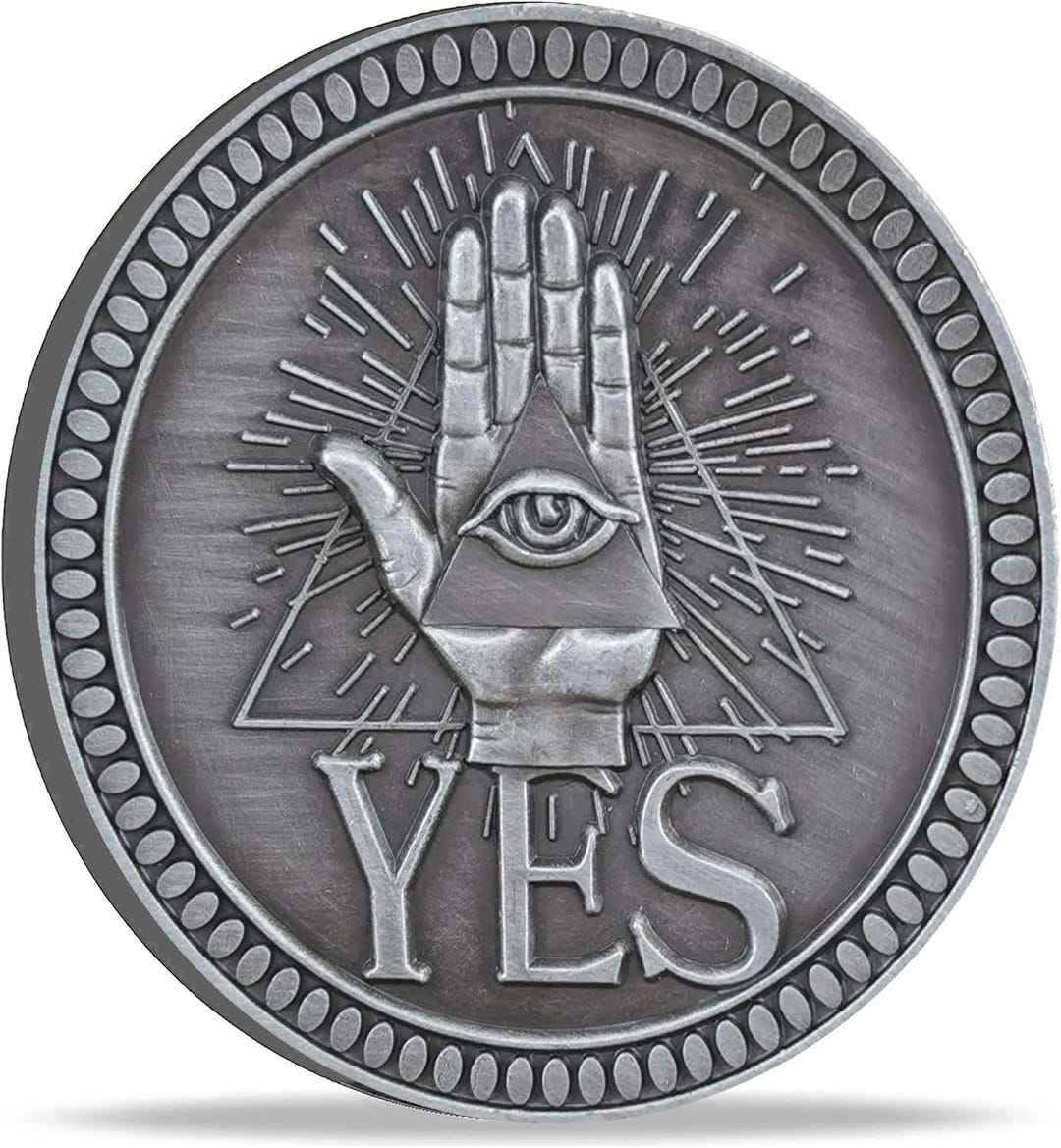 Yes No Flipping Challenge Coin Decision Maker Collectors Medallion ...