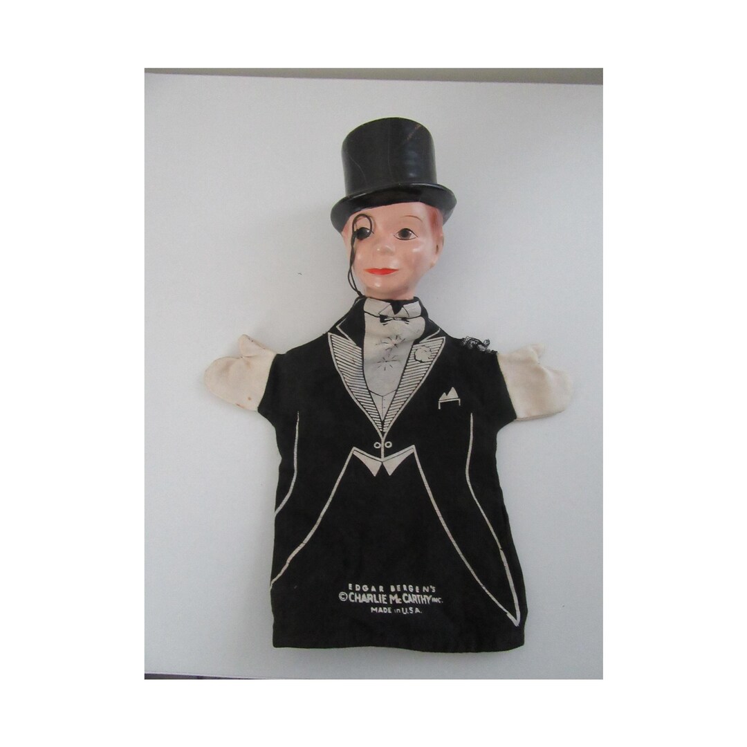 Vintage 1930's Charlie Mccarthy Hand Puppet Vintage Hand Puppet 30's ...