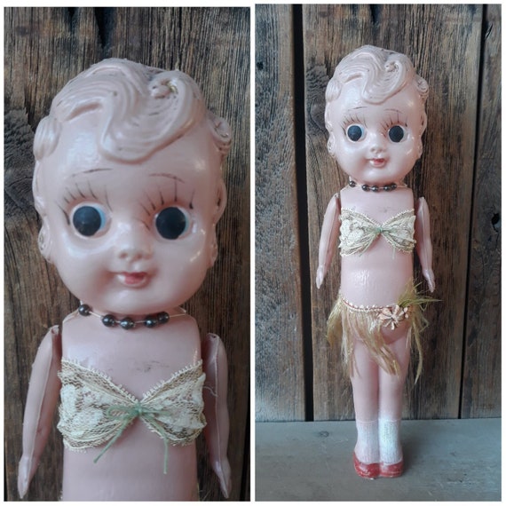 Vintage 1950s Hula Girl Cupie Doll Kewpie Doll Carnival - Etsy