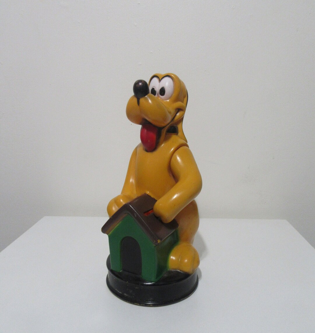 70's Pluto Coin Bank Walt Disney Productions 1950s Toy Vintage Disney ...