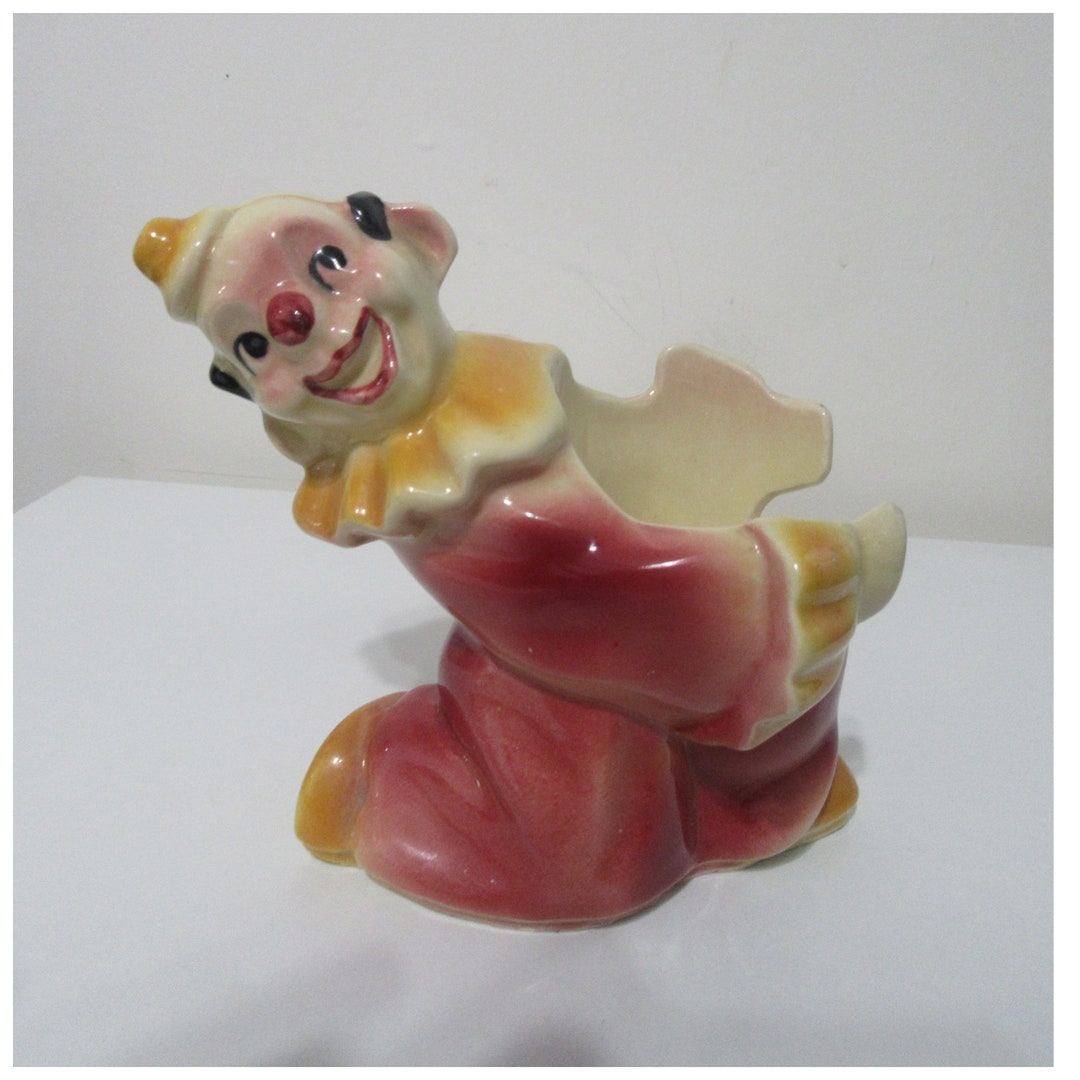 1950's Shawnee Clown Planter Ceramic Clown Vintage Clown Clown Decor ...