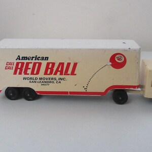 Vintage 60's Ralstoy American Red Ball Moving Truck Tractor Trailer Die ...