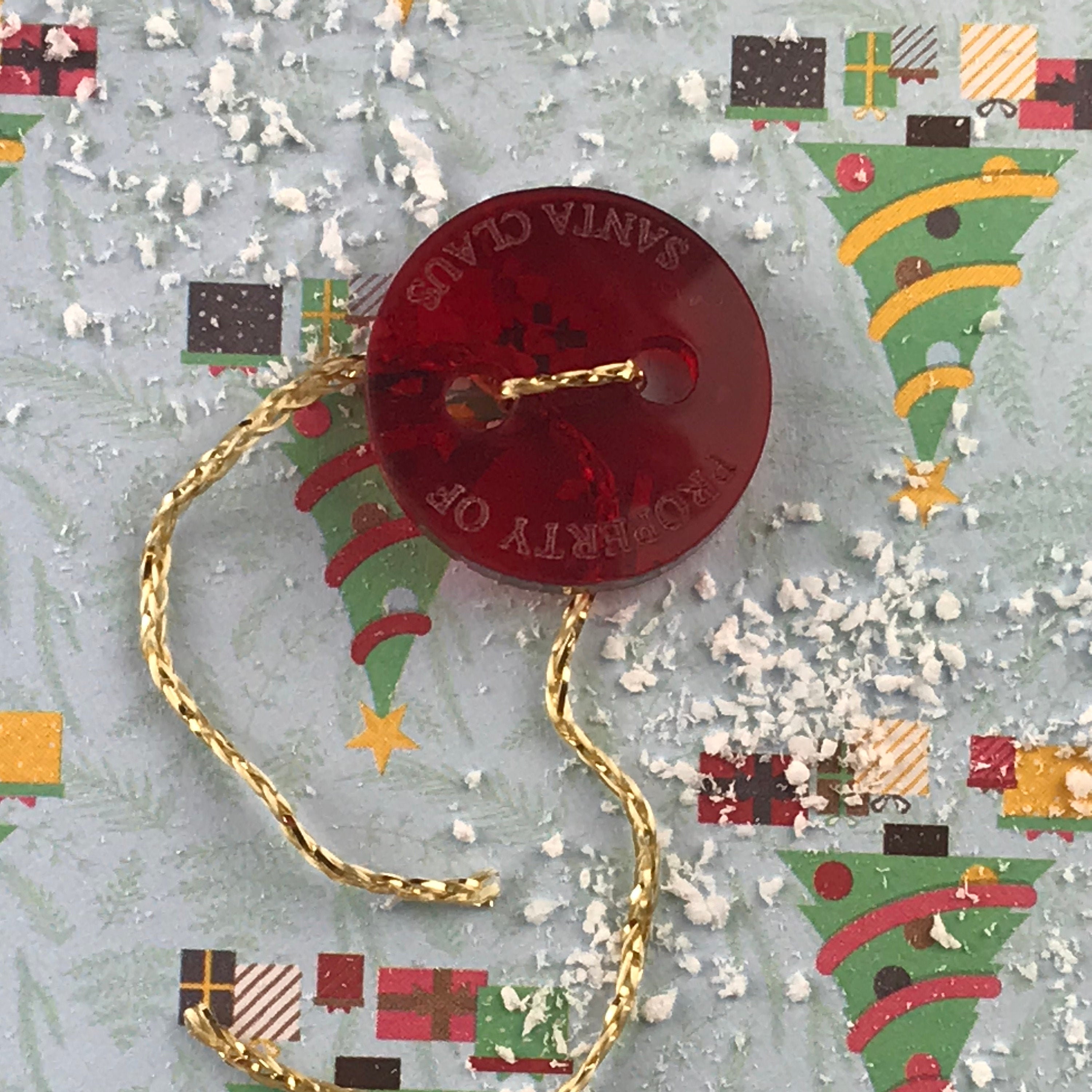Santa's Lost Button Personalised Santa's Lost Button - Etsy