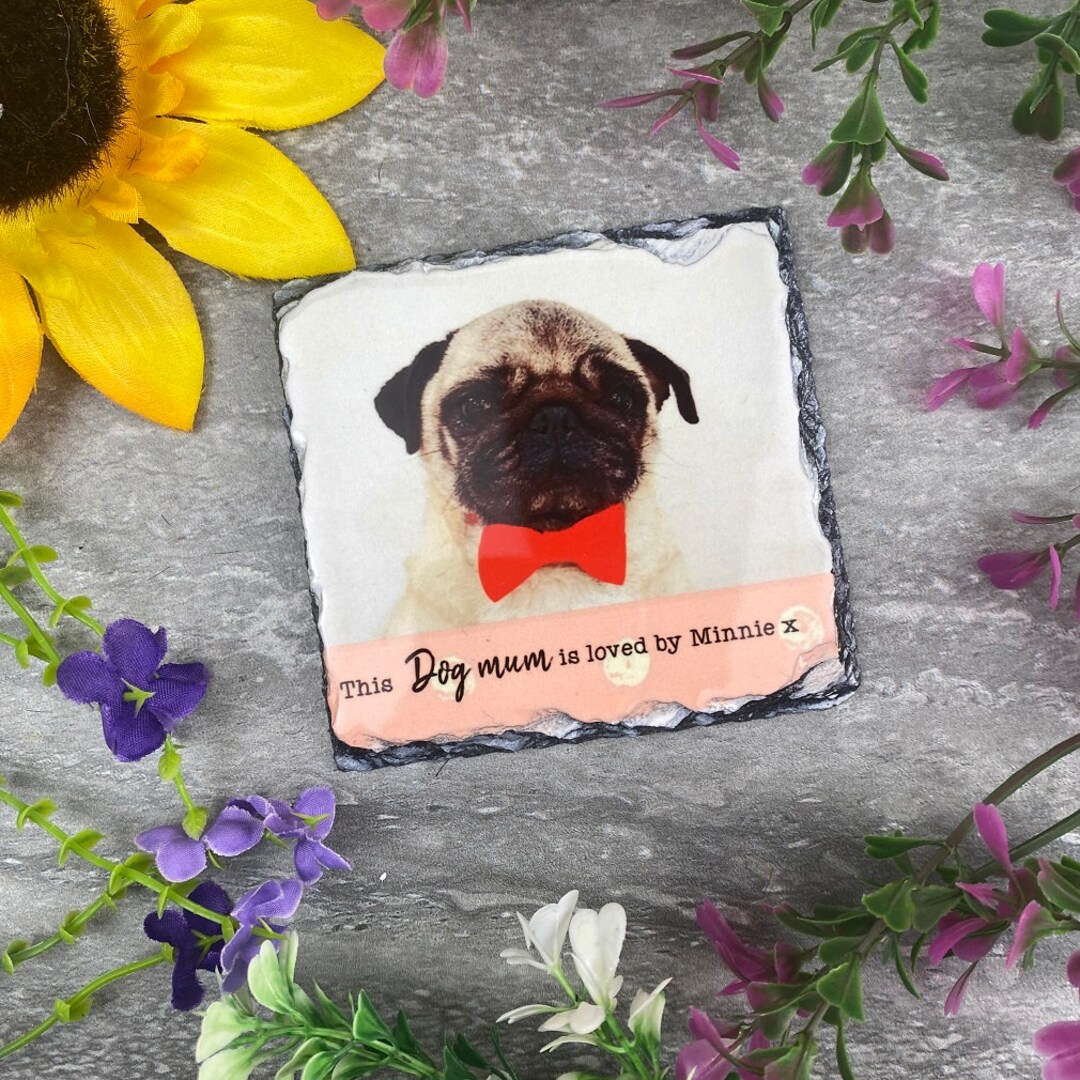 Gift From Dog, Dog Mum Slate Coaster, Coasters in the UK, Personalised ...