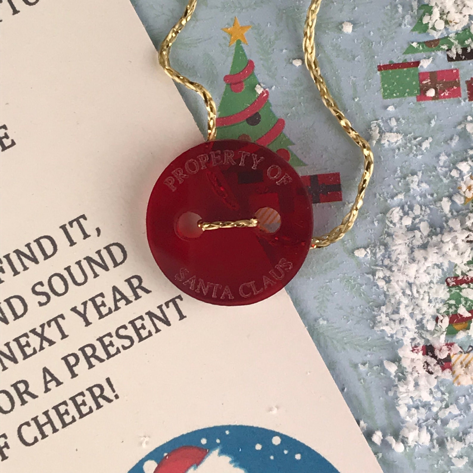 Santa's Lost Button Personalised Santa's Lost Button | Etsy