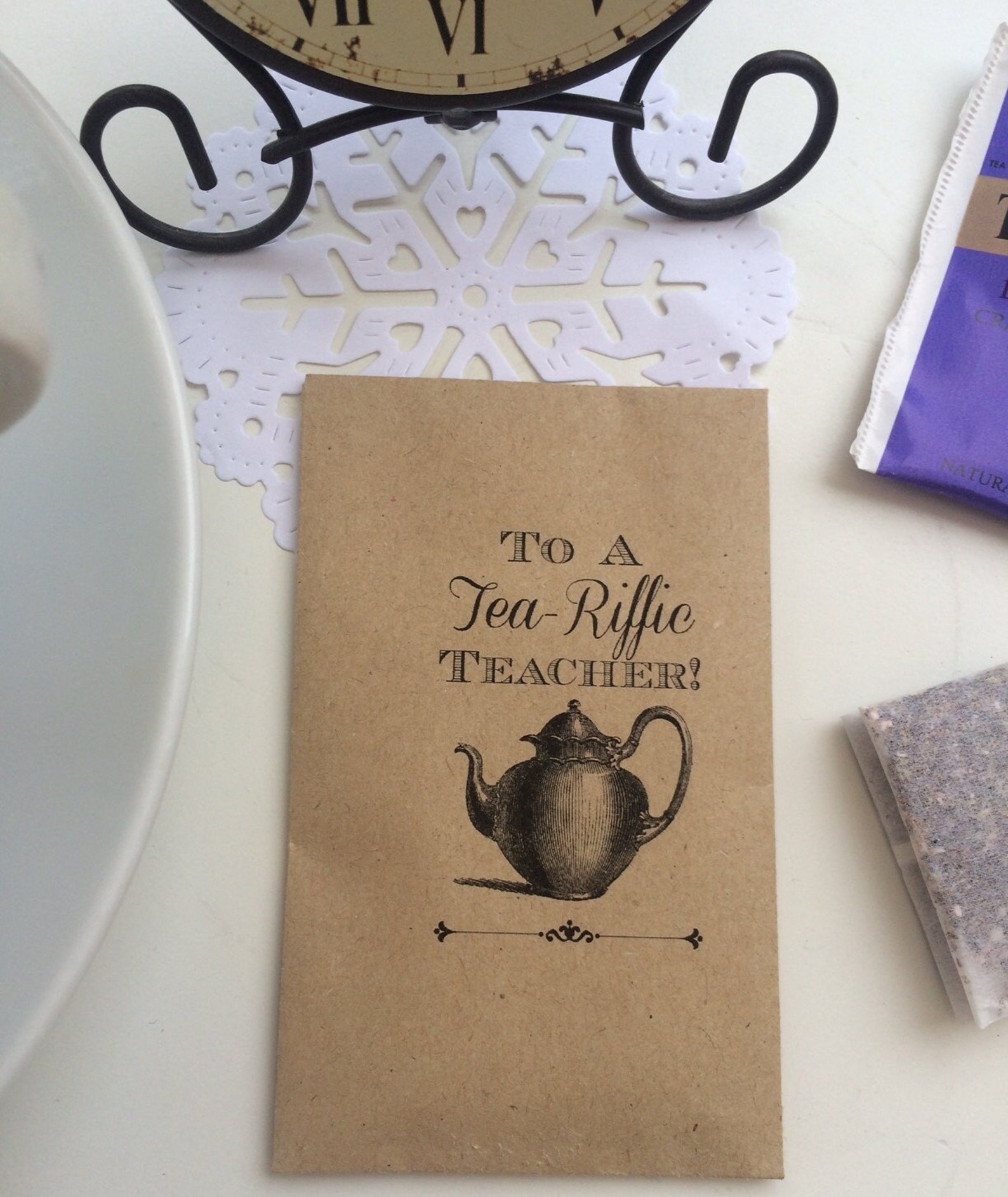 Tea-riffic Mini Envelope With Tea Bag for Teacher Sister - Etsy UK