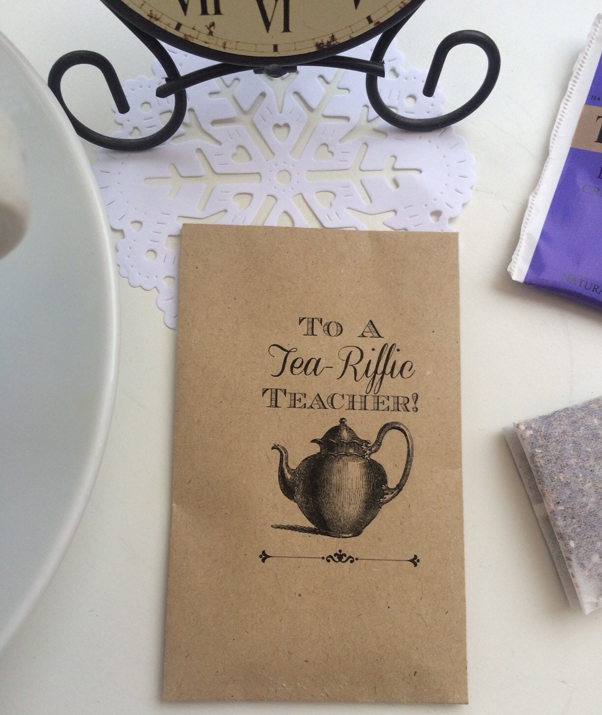 Tea-riffic Mini Envelope With Tea Bag for Teacher Sister - Etsy UK