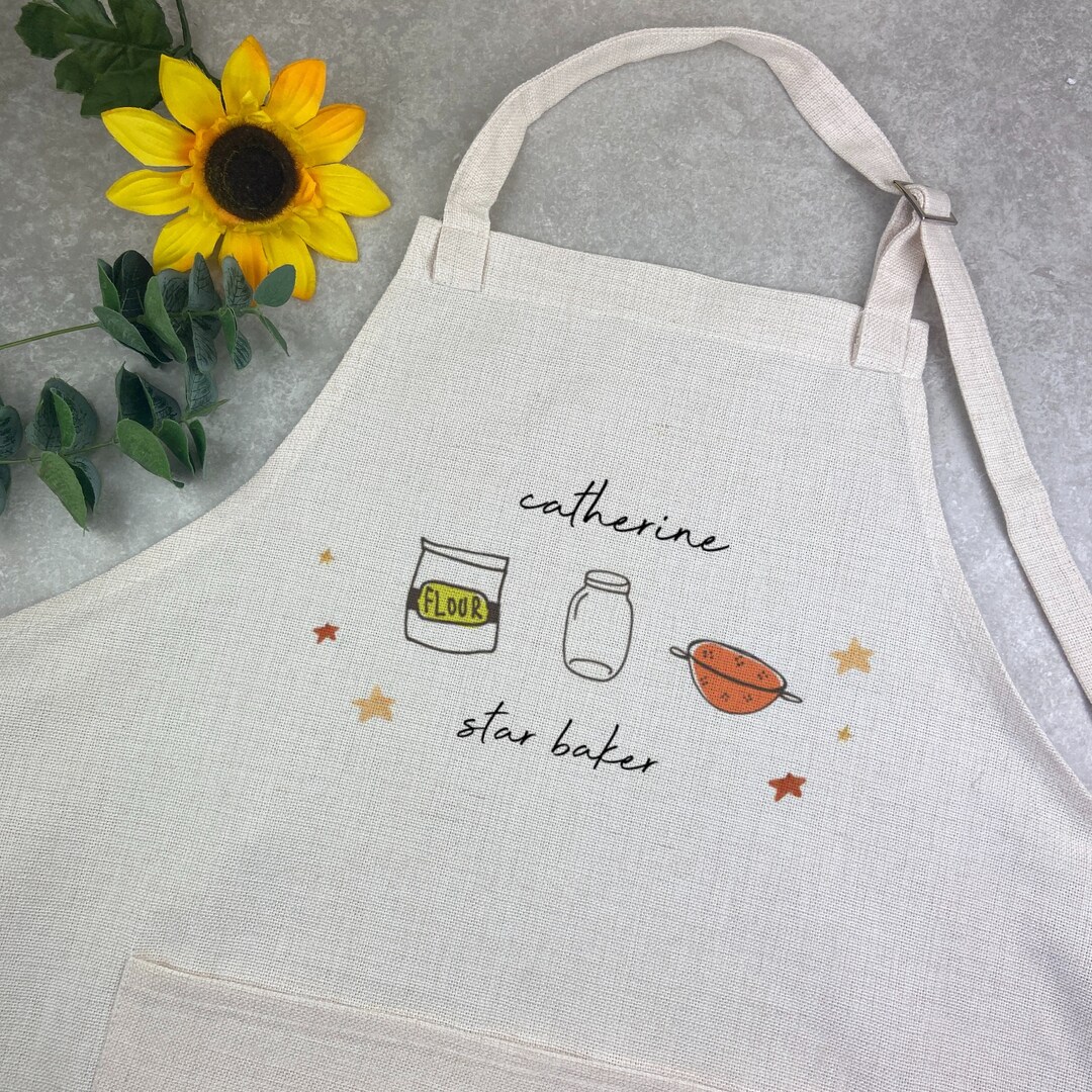 Personalised Star Baker Apron, Name Apron, Star Baker Gift, Christmas ...