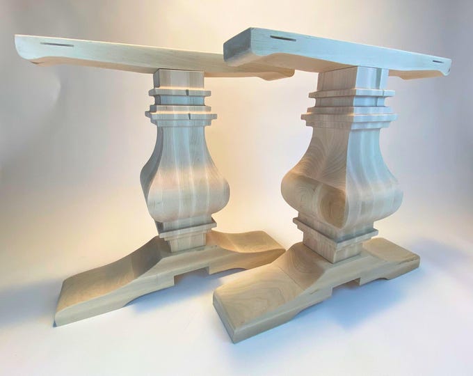 Wooden Trestle Table Leg - Standard Table Base - Etsy