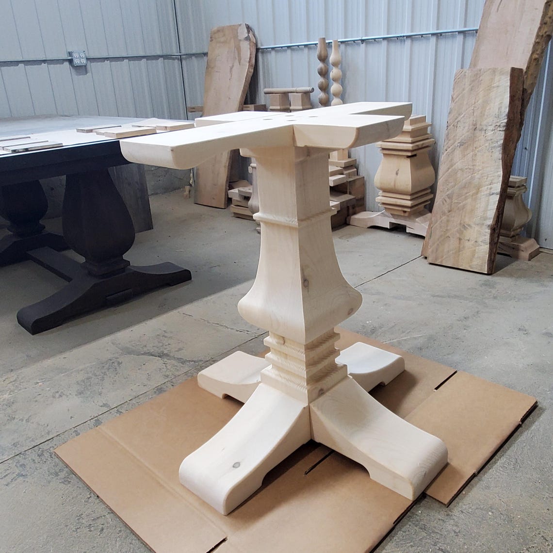 Wooden Pub Height Chalice Table Leg/base - Etsy