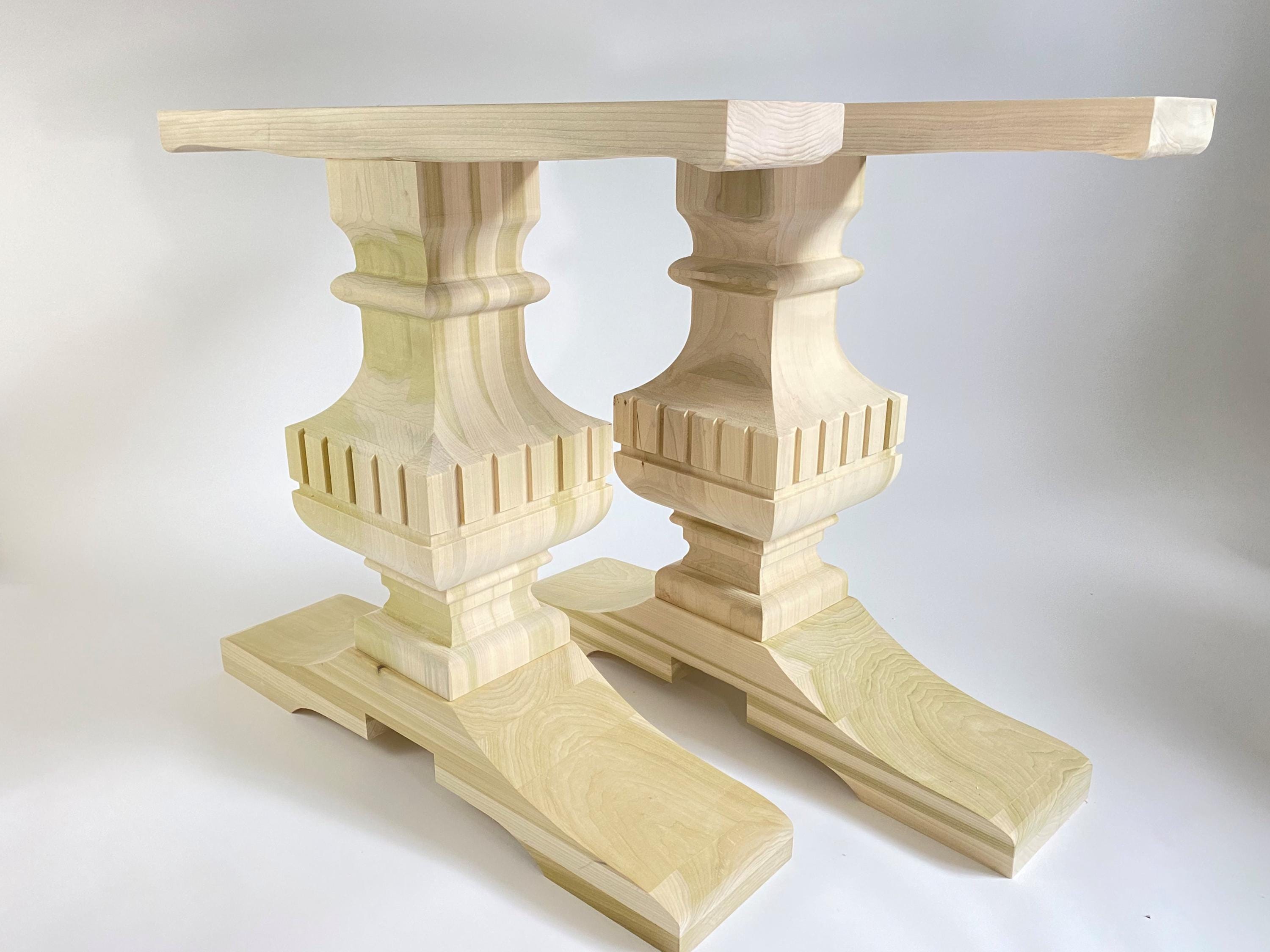 Wooden Trestle Table Leg Tweed Trestle Base - Etsy