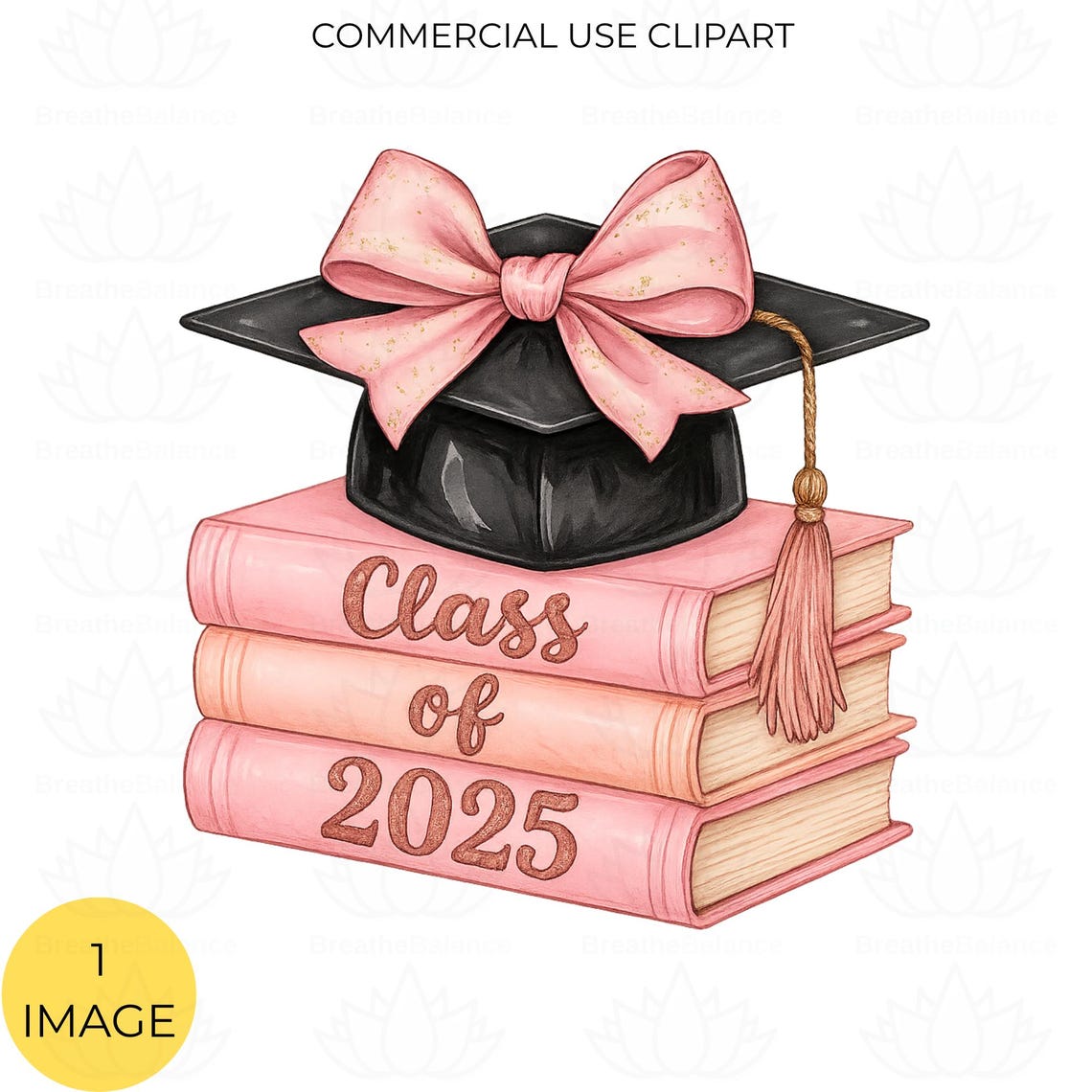 Class of 2025 Graduation PNG, Pink Graduation Cap Clipart, Senior 2025 ...
