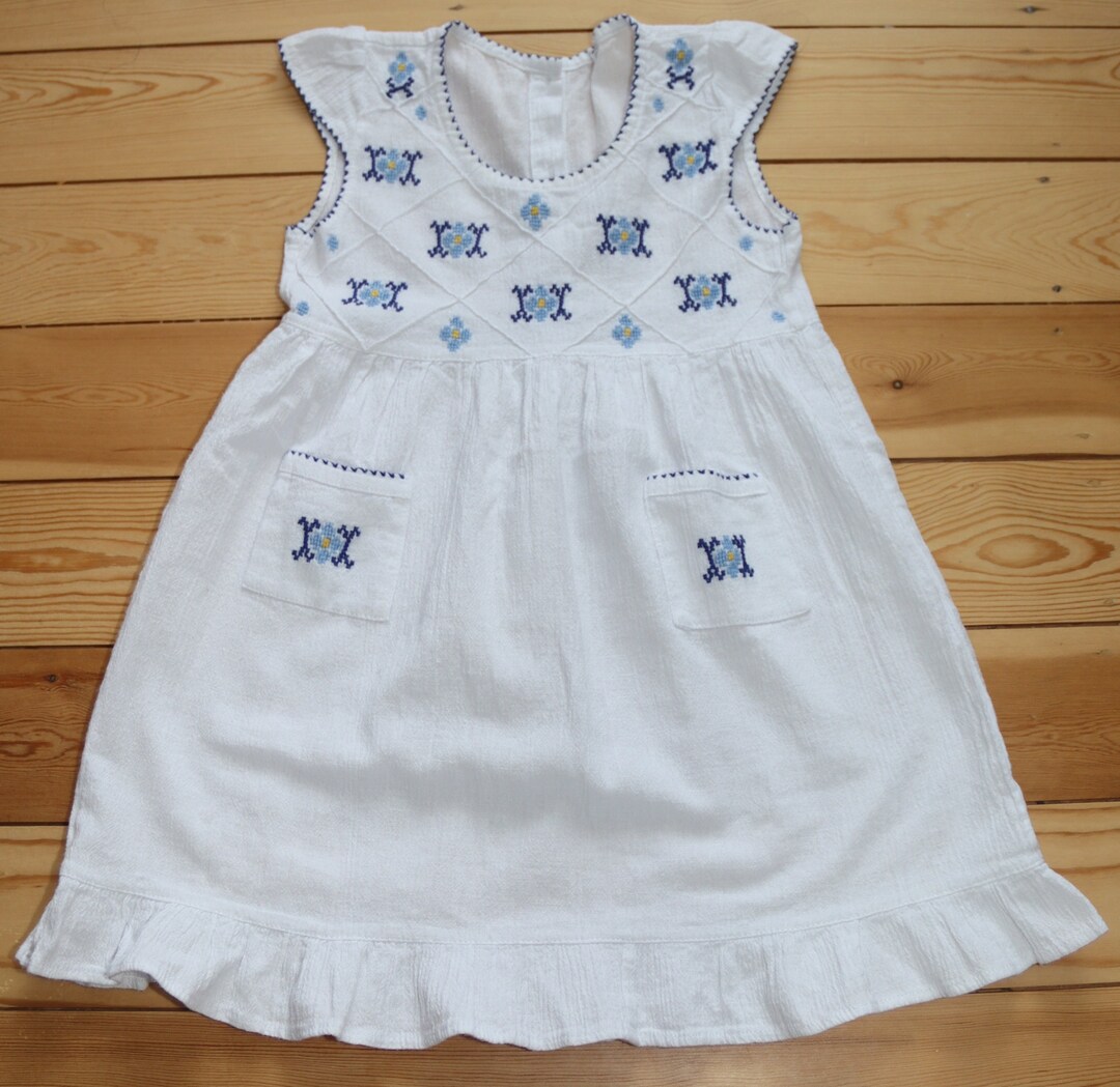 Handmade Embroidered Girl Dress - Etsy