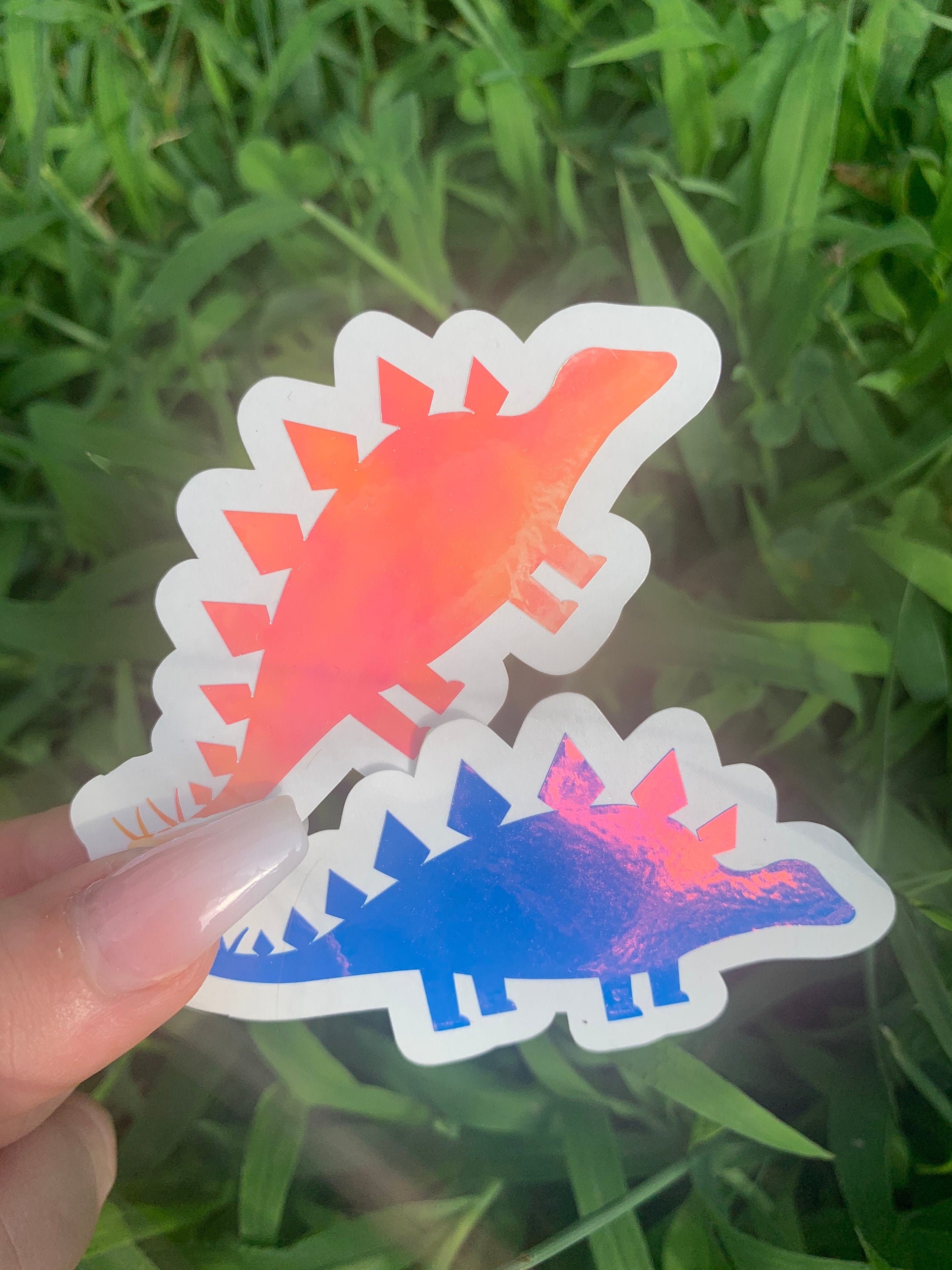 Mini Holographic or Glossy Vinyl Dinosaur Decal/Sticker for - Etsy.de