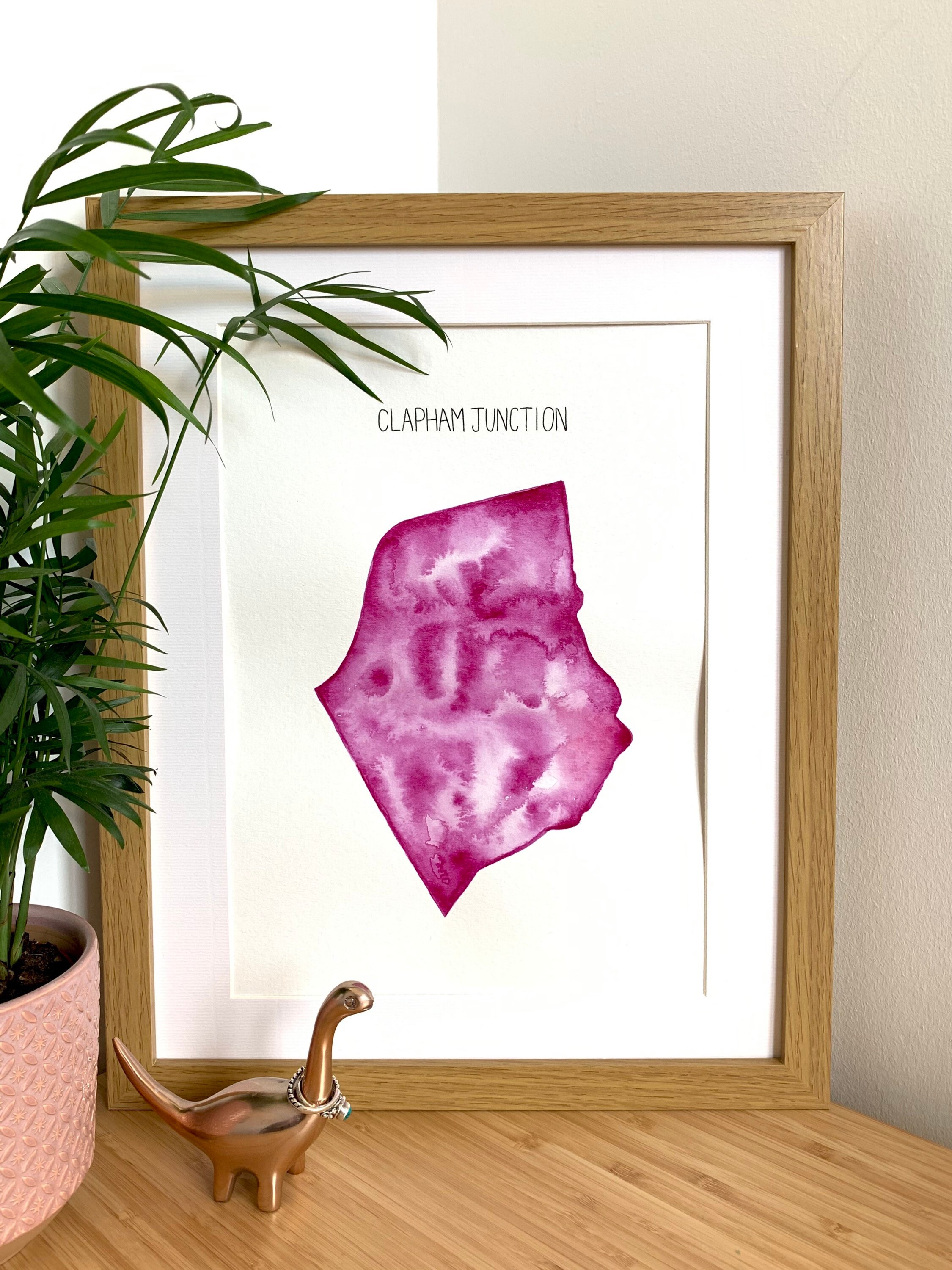 Customisable Map Location Original Watercolour Painting/ - Etsy