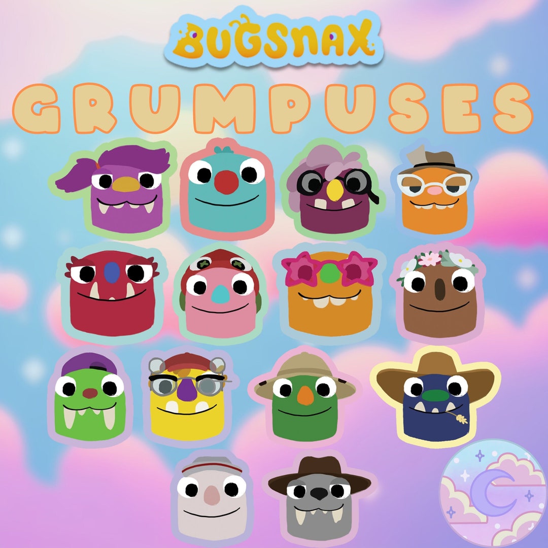 BUGSNAX GRUMPUS Stickers|video Game Stickers|bugsnax Sticker Set ...