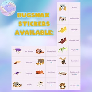 Bugsnax Stickers|video Game Stickers|bugsnax Sticker Set|sticker Pack ...