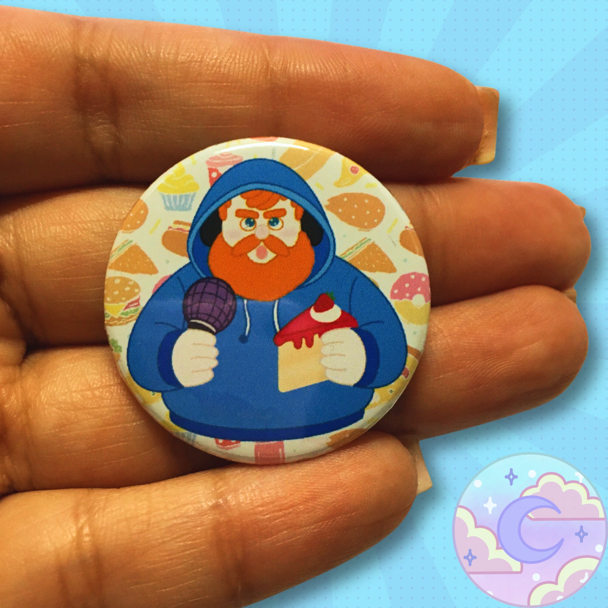 Caseoh Strawberry Cheesecake Pin, Funny Meme Button, Gamer Gift - Etsy