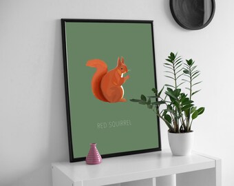 British Wildlife Poster - Etsy UK