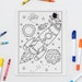 Space Coloring Pages PDF for Kids, Digital Space Coloring Pages ...