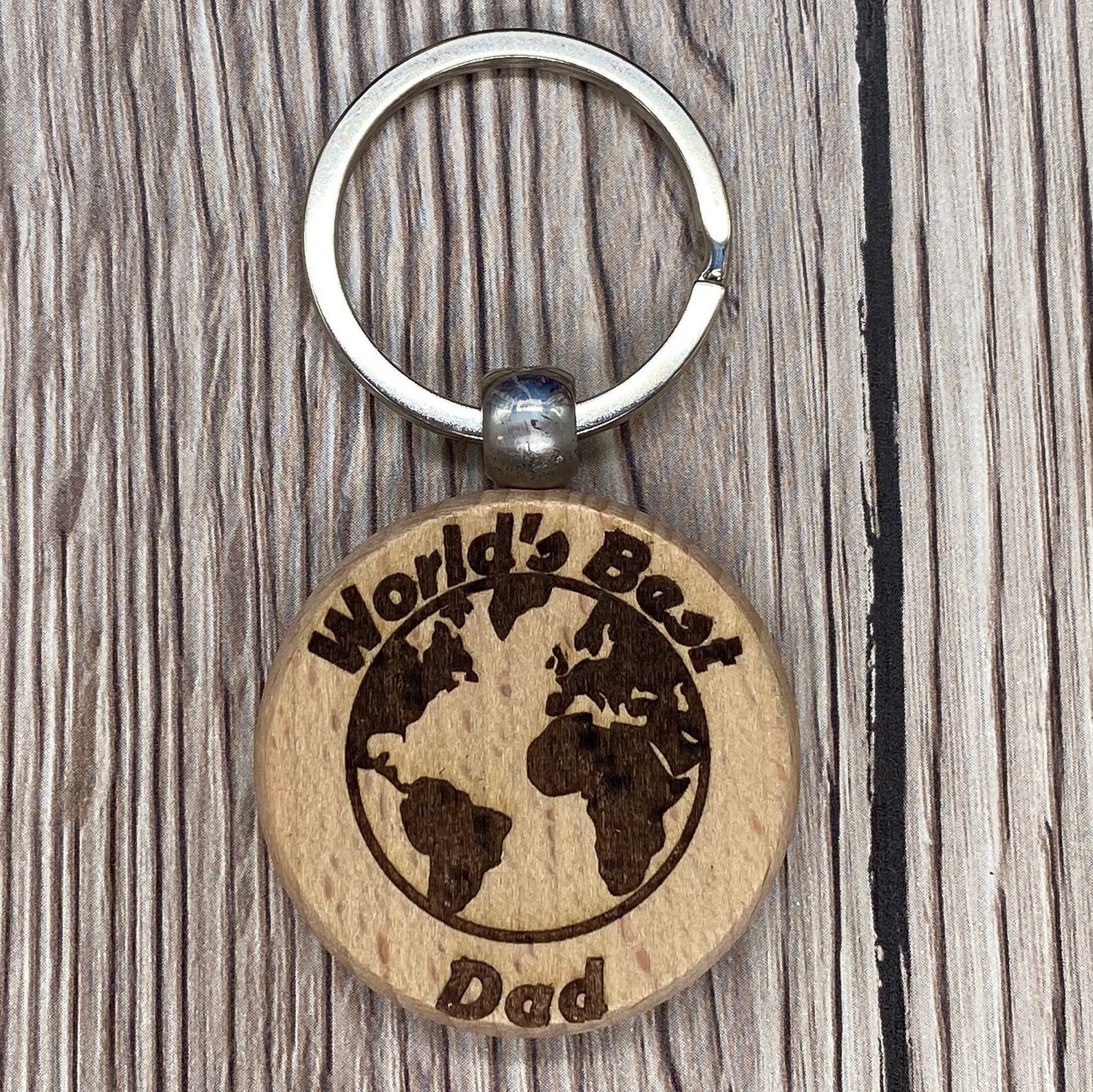 Worlds Best Dad Wooden Keyring, Personalised, Fathers Day Gift - Etsy
