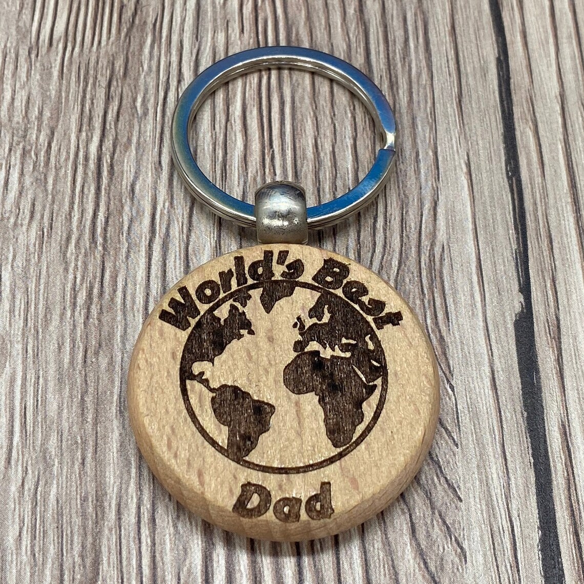 Worlds Best Dad Wooden Keyring, Personalised, Fathers Day Gift - Etsy