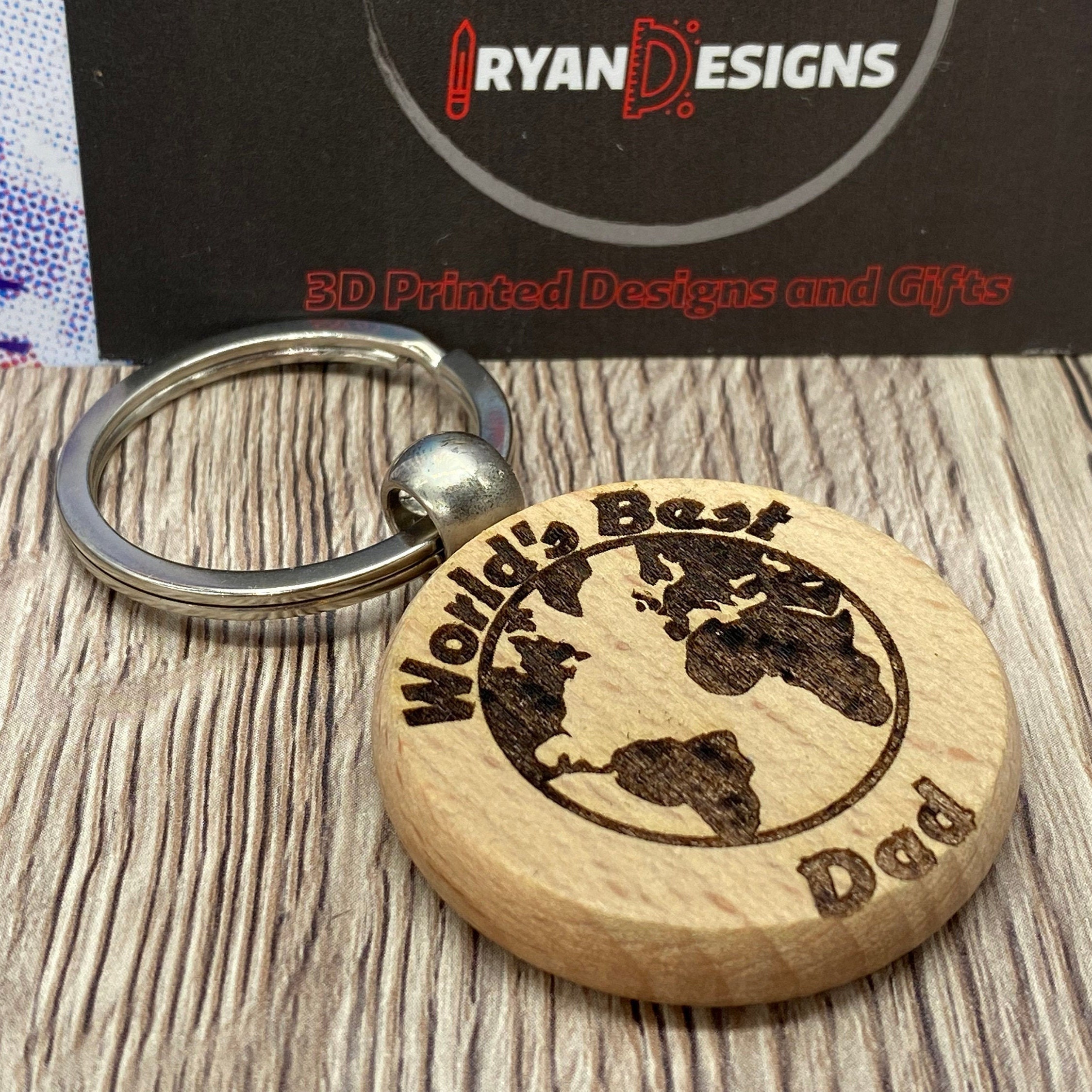 Worlds Best Dad Wooden Keyring, Personalised, Fathers Day Gift - Etsy UK