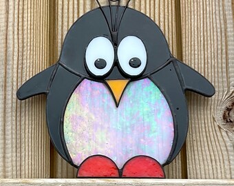 Stained Glass Penguin Suncatcher - Etsy