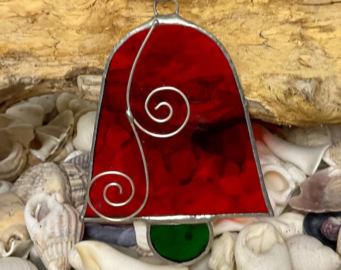 Vintage Stained Glass Bell Window Hanging - Etsy